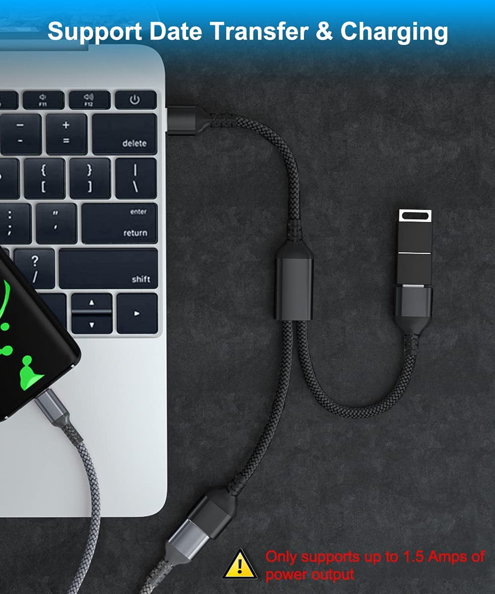 TRAHOO-USB Splitter Y Cable 1FT,USB 1 Male to 2 Female Extension Cord ...