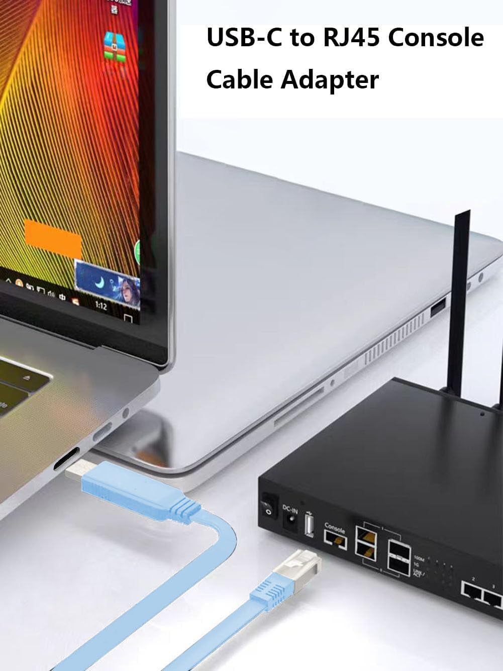 TRAHOO-USBC Console Cable 5FT, USB C to RJ45 Console Cable, Ethernet ...