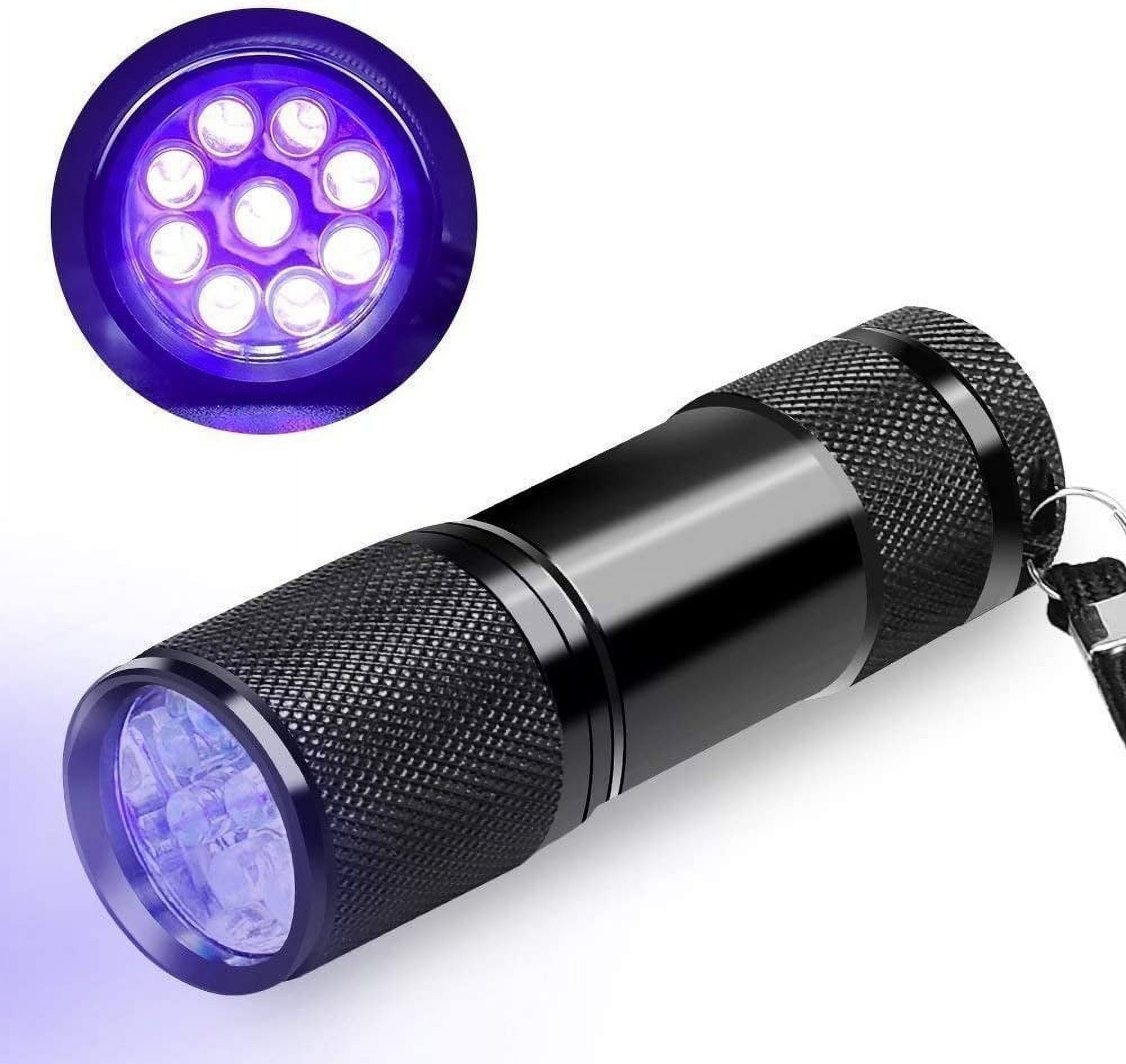 TRAHOO-UV LED Flashlight Black Light UV Lights 9 LED Ultraviolet ...