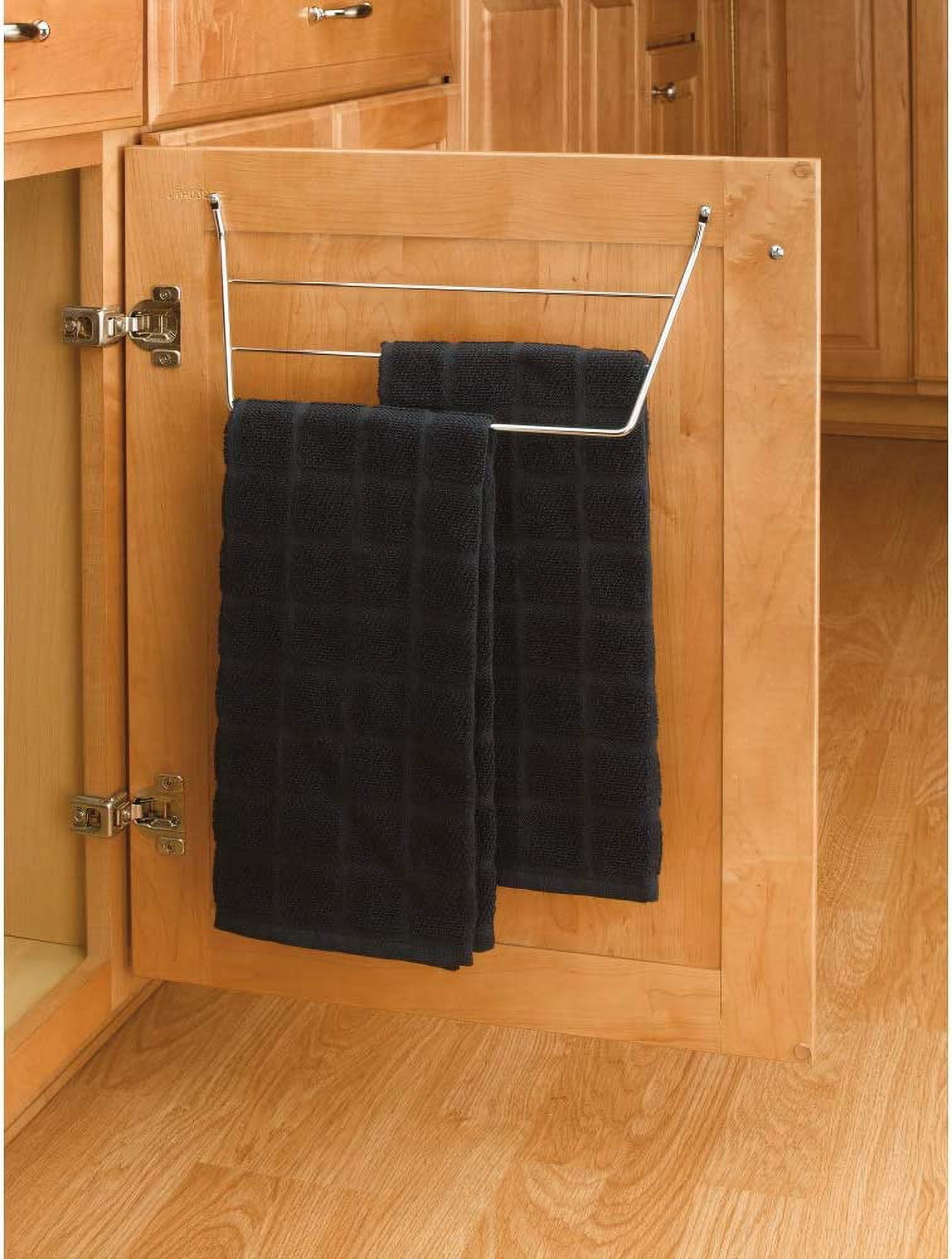 TRAHOO-Under Sink Towel Holder for Kitchen and Bathroom Cabinets, Door ...
