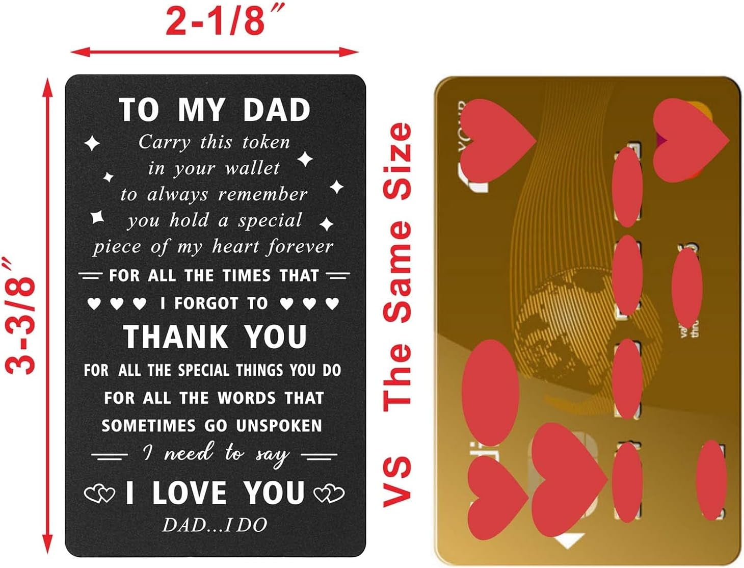 TRAHOO-Unique Gifts for Dad Wallet Card - Thank You Dad I Love You ...