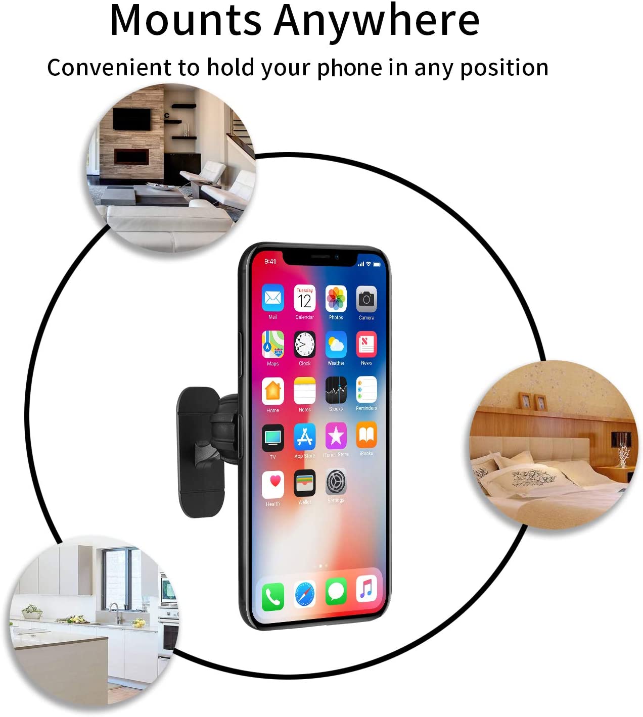 TRAHOO-Universal Air Vent Car Mount and Dashboard Sticker Holder 360 ...