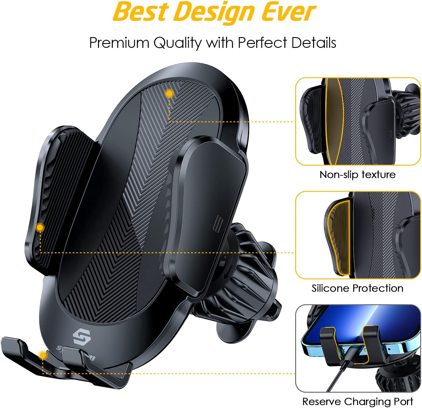 TRAHOO-Universal Air Vent Phone Holder for Car, Phone Mount for Car for ...