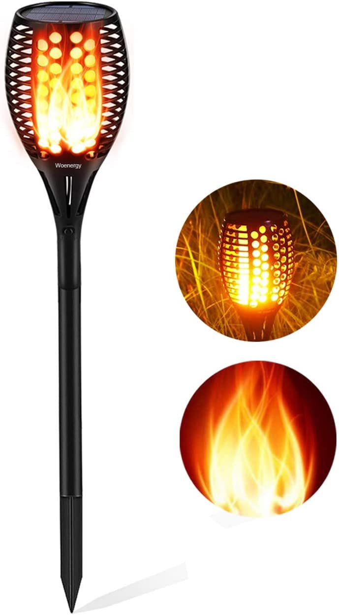 TRAHOO-Upgraded Solar Torch Lights 43 inches Flickering Dancing Flames ...