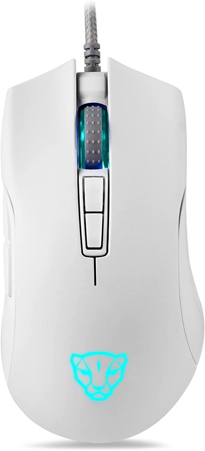 TRAHOO-V70 USB Wired Gaming Mouse,DPI 6400 ZEUS6400 Optical Sensor ...