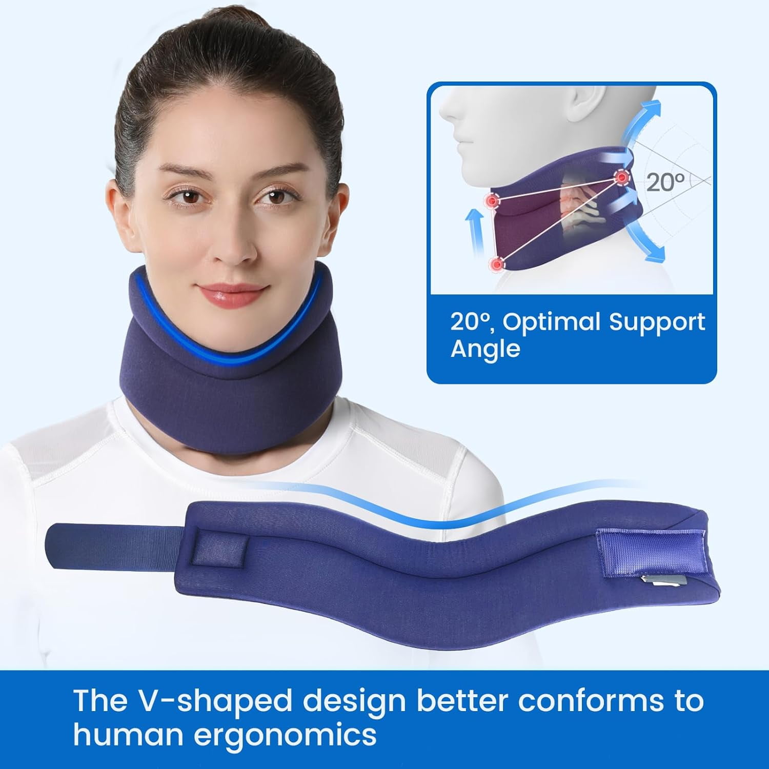 TRAHOO-VELPEAU Neck Brace for Neck Pain and Support -Soft Cervical ...