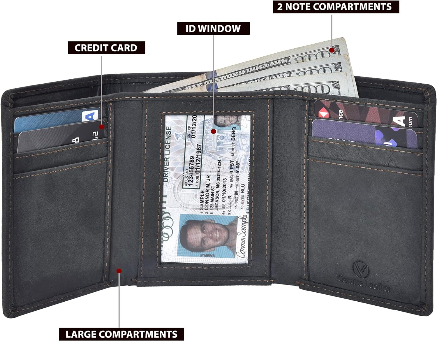 TRAHOO-Valenchi - Genuine Leather RFID Wallets for Men and Women with ...