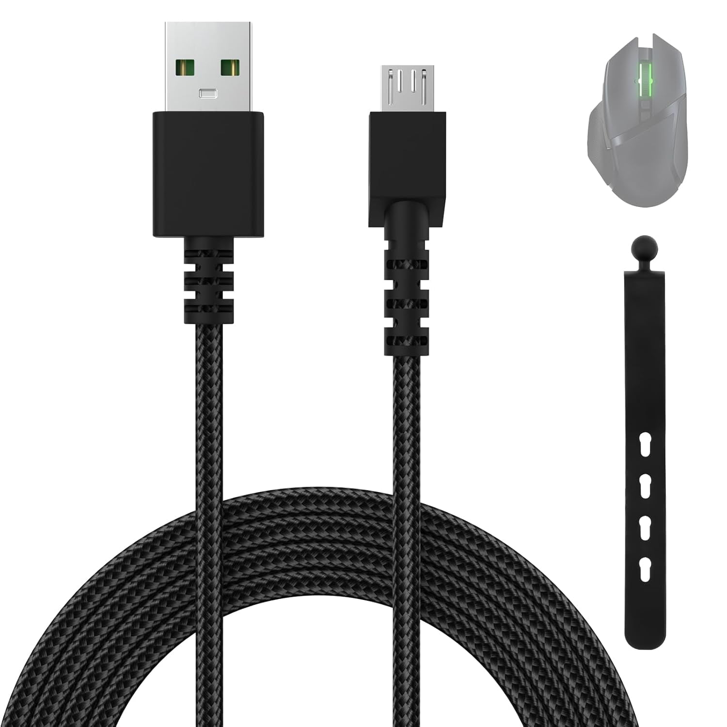 TRAHOO-Viper Ultimate Braided Mouse Charging Cable USB Micro Cord ...