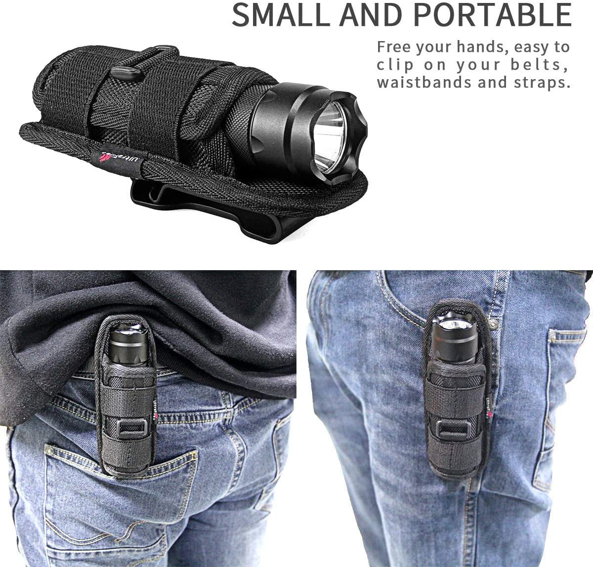 TRAHOO-WF-502B Single Mode Flashlight with Holster,1000 Lumen Mini ...