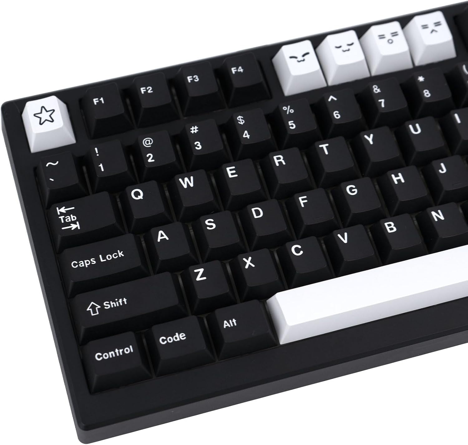 TRAHOO-WOB Black White PBT Keycaps 173 Keys Cherry Profile Doubleshot ...