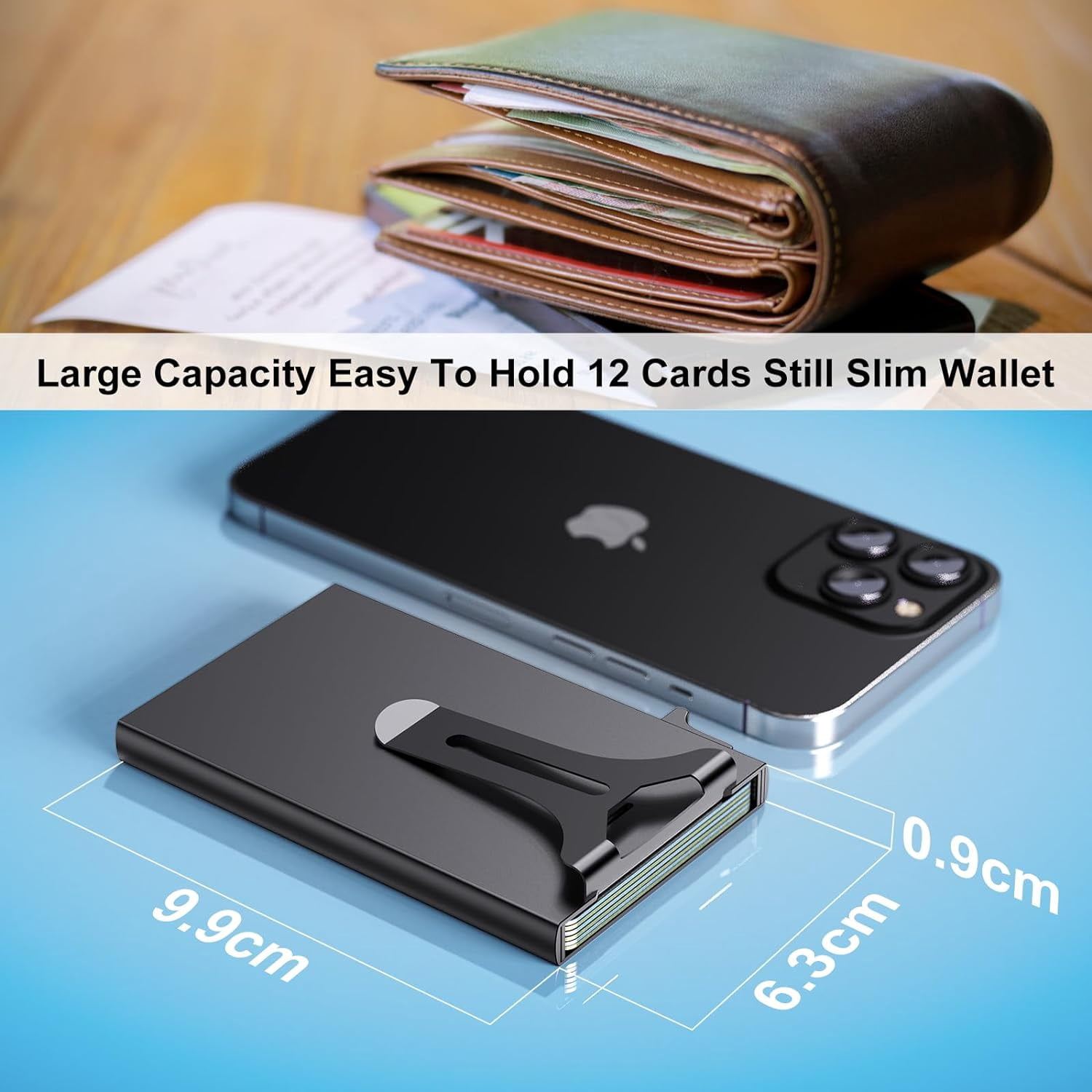 TRAHOO-Wallet For Men with Money Clip: Smart Wallet - Metal Wallet Rfid ...