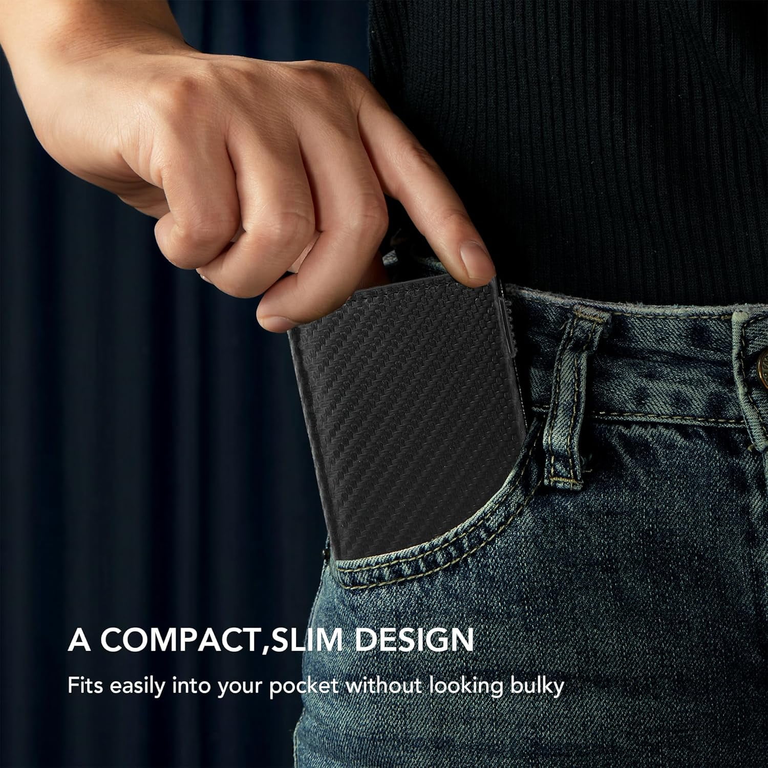 TRAHOO-Wallet for Men Slim Smart Pop Up Wallet RFID Card Holder Wallet ...
