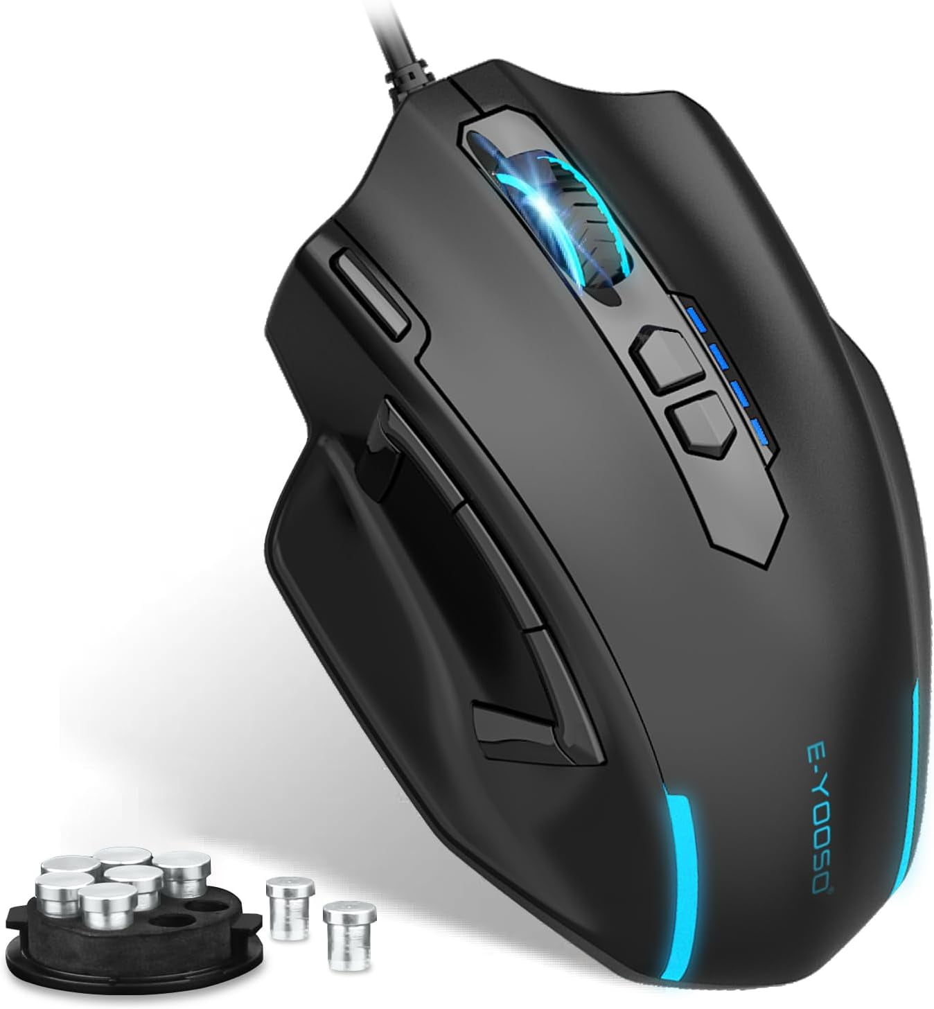 TRAHOO-Wired Large Gaming Mouse, Gamer Mouse with Rapid Fire Button, 5 ...