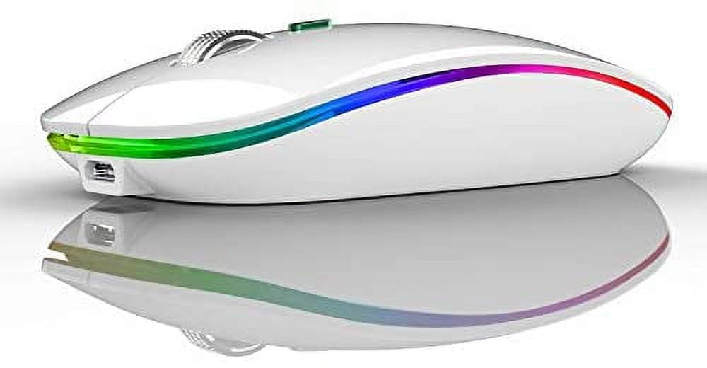 TRAHOO-Wireless Bluetooth Mouse, LED Slim Dual Mode (Bluetooth 5.1 ...