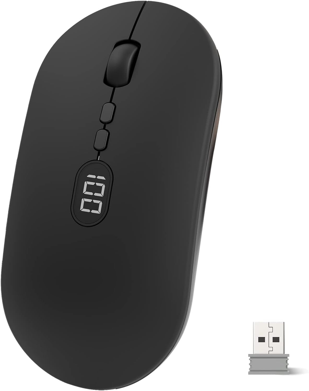 TRAHOO-Wireless Computer Mouse for Laptop with Battery Level Visible, 2 ...