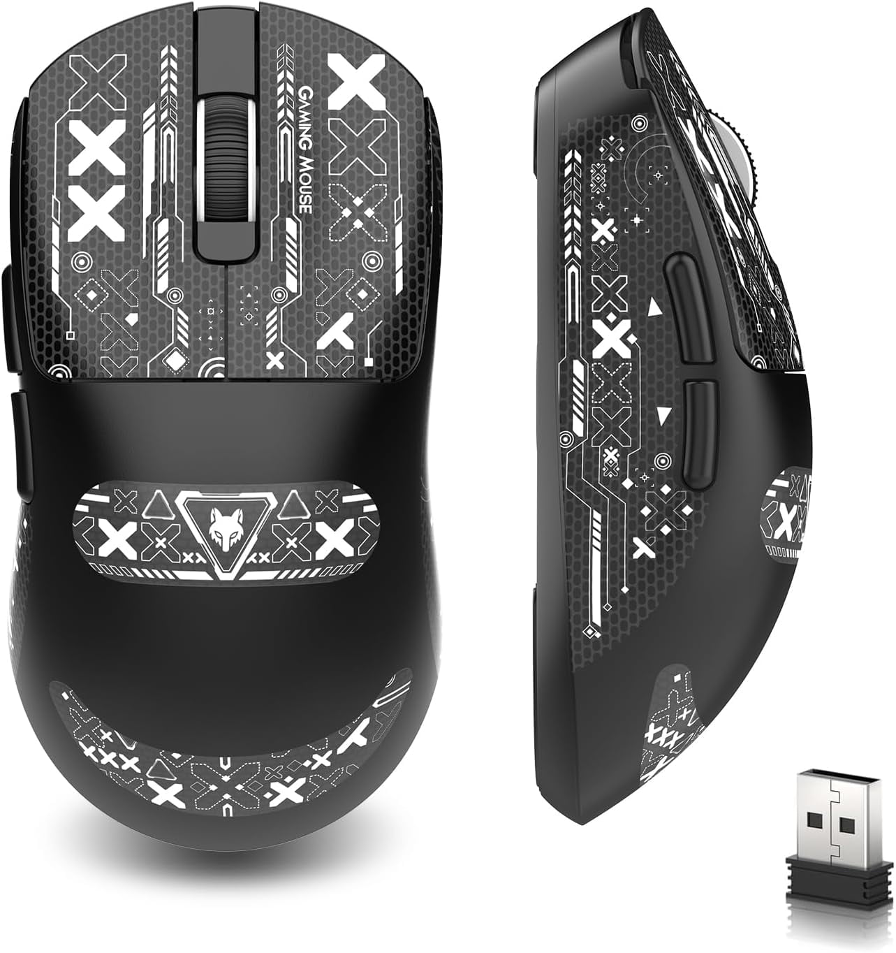 TRAHOO-Wireless Gaming Mouse with Anti Slip Mouse Grip Tape, 59g ...