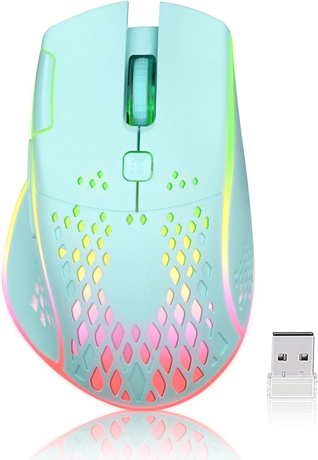 TRAHOO-Wireless Gaming Mouse, C30 Silent Click Wireless Rechargeable ...
