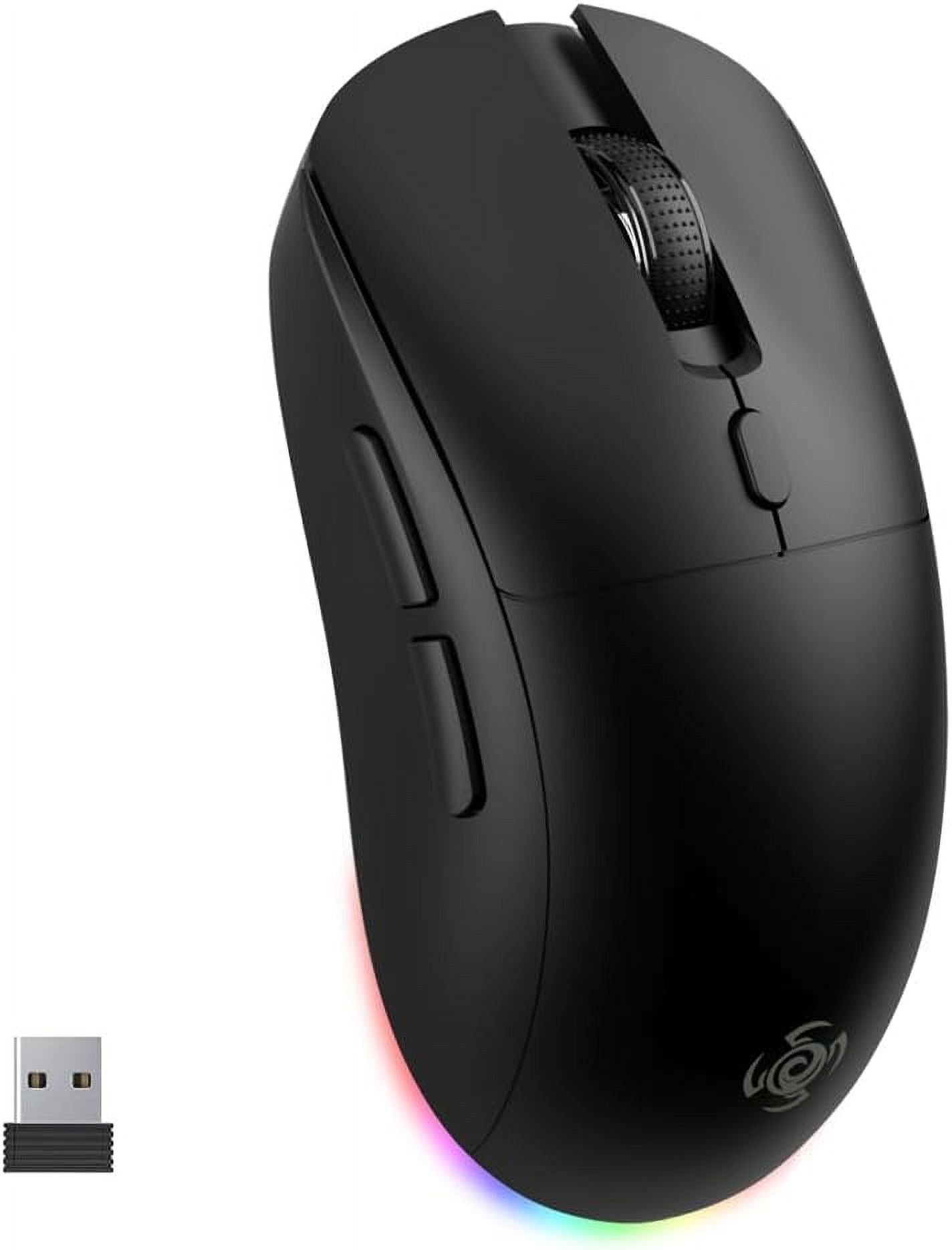 TRAHOO-Wireless Gaming Mouse, Optical Tri-Mode RGB Mouse with 2.4G USB ...