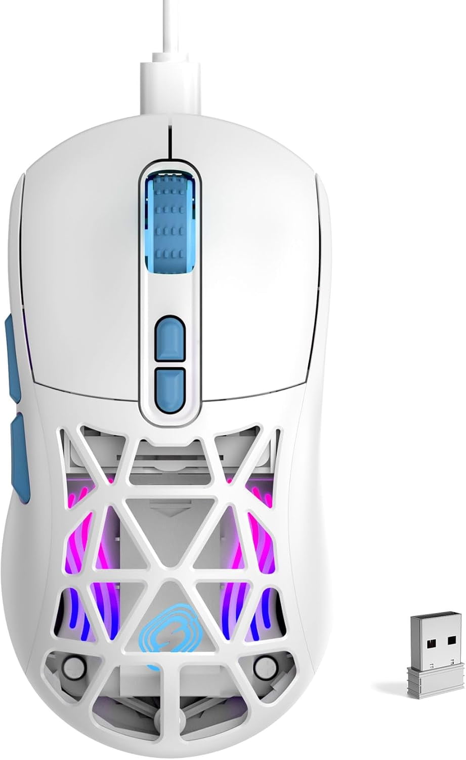 TRAHOO-Wireless Gaming Mouse, Rechargeable&Rechange Shell,RGB ...