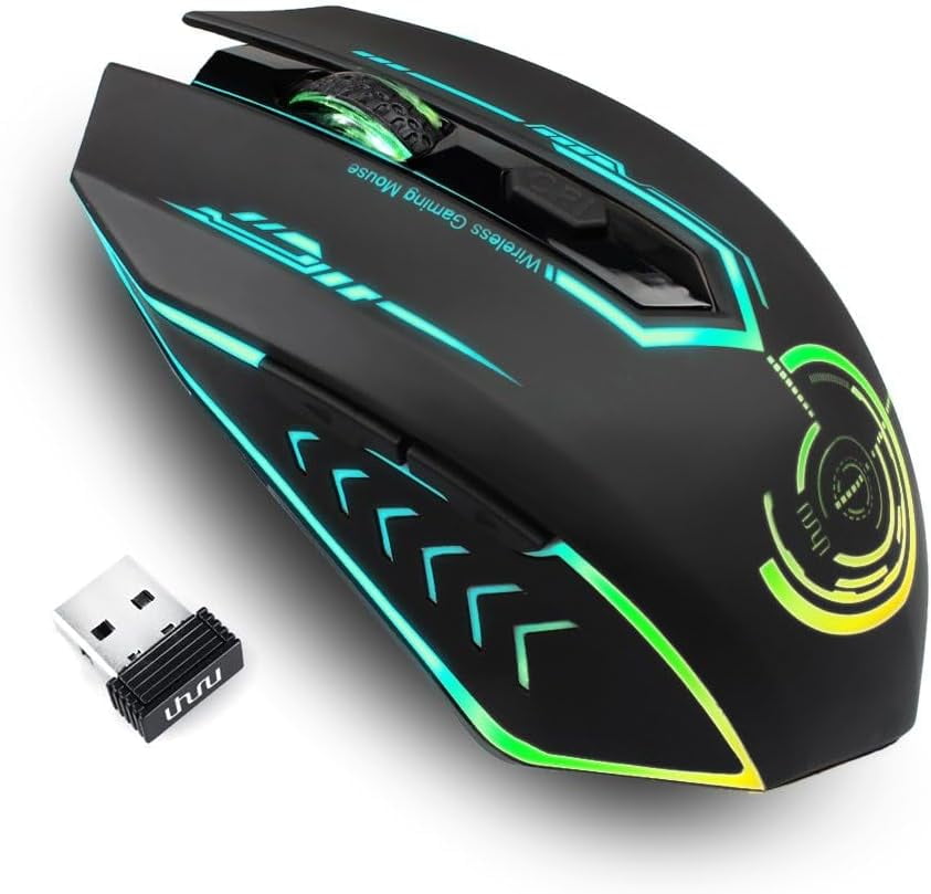 TRAHOO-Wireless Gaming Mouse Up to 10000 DPI, Rechargeable USB Wireless ...