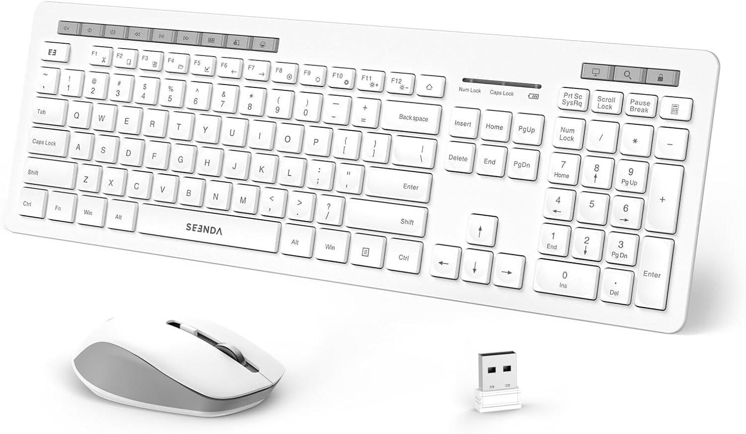 Trahoo Wireless Keyboard And Mouse Combo 2 4ghz Cordless Quiet