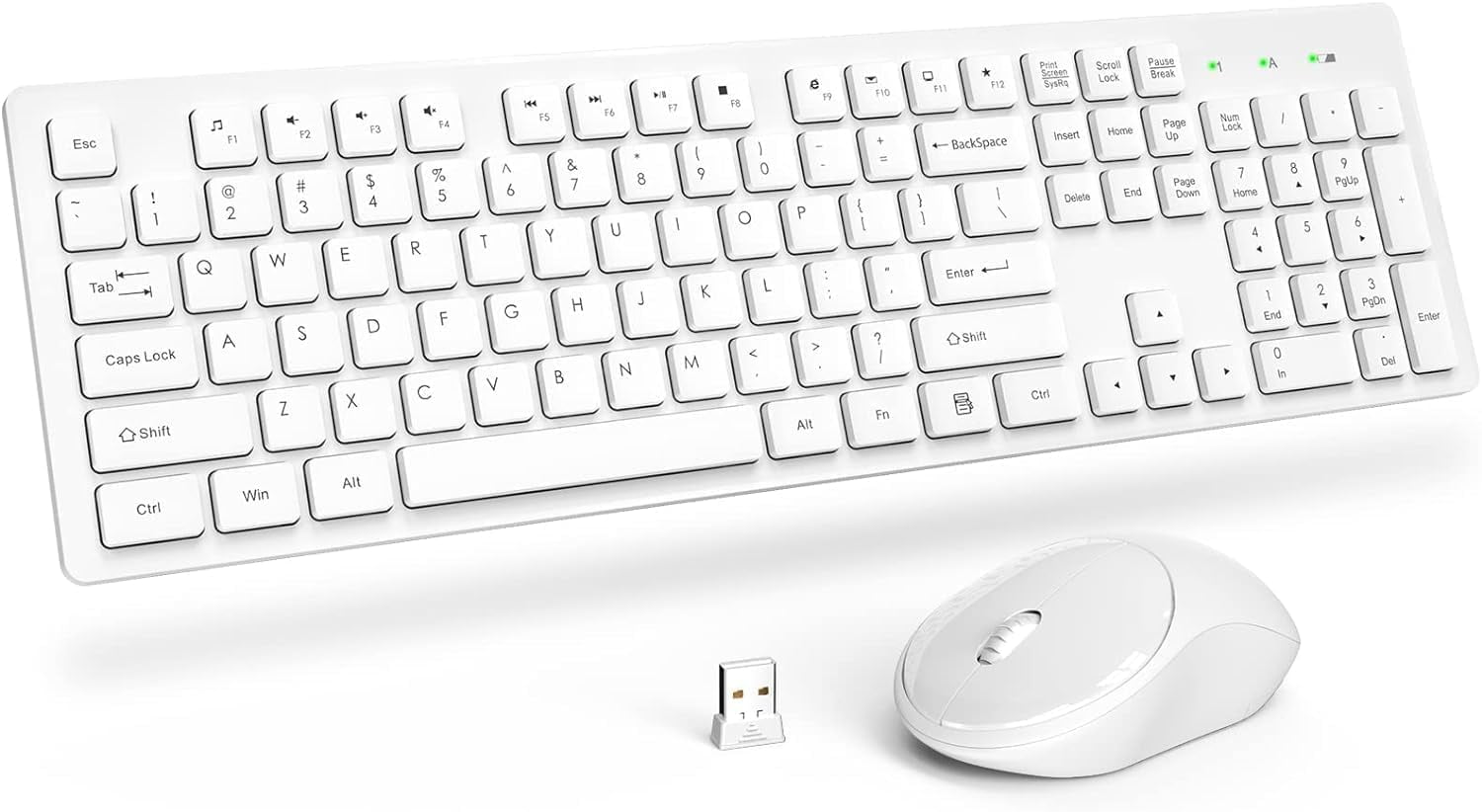 Trahoo Wireless Keyboard And Mouse Silent 2 4ghz Cordless Full Size