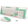 Trahoo Wireless Keyboard And Mouse Combo 2 4ghz Usb Cordless Round