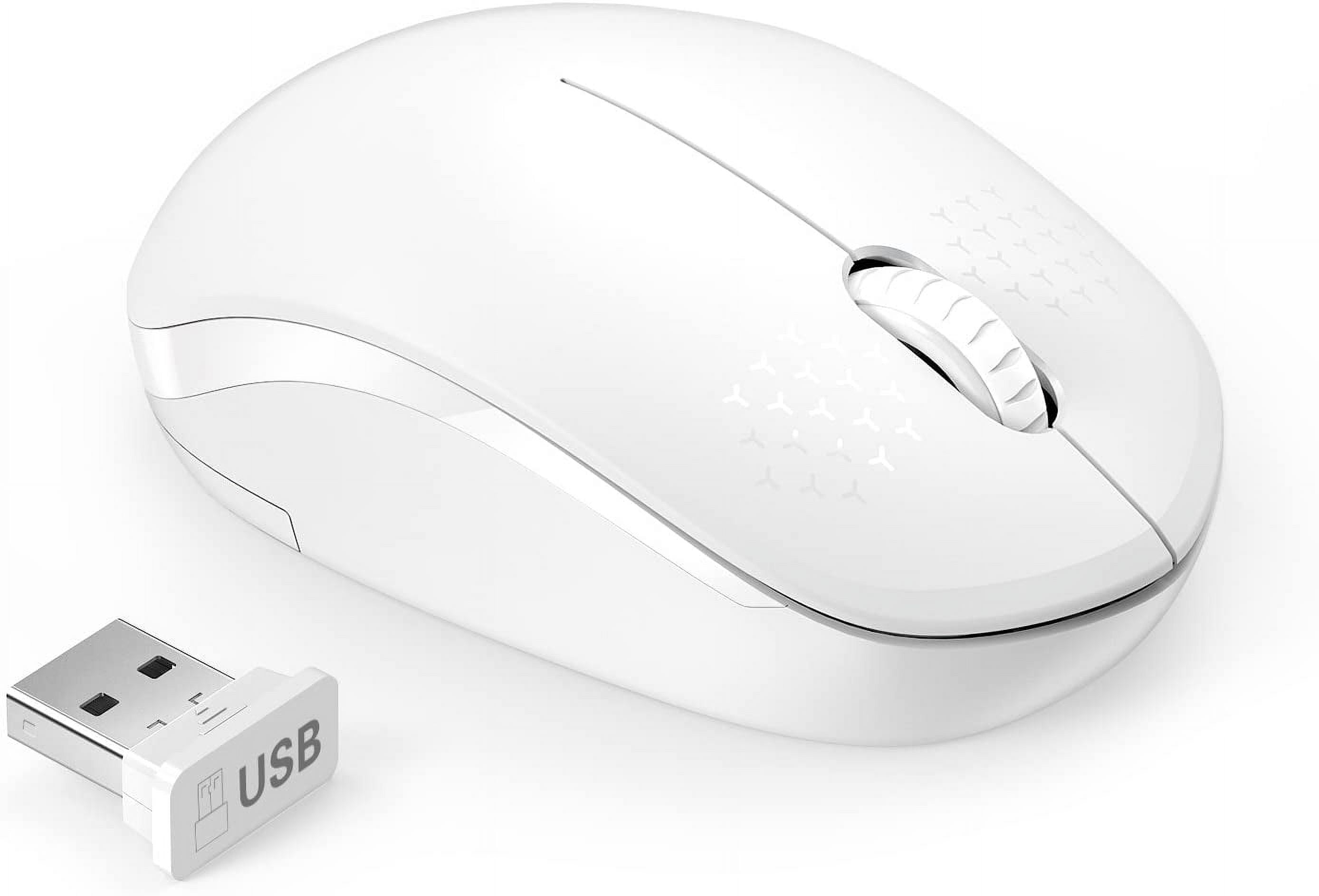 TRAHOO-Wireless Mouse, 2.4G Noiseless Mouse with USB Receiver Portable ...