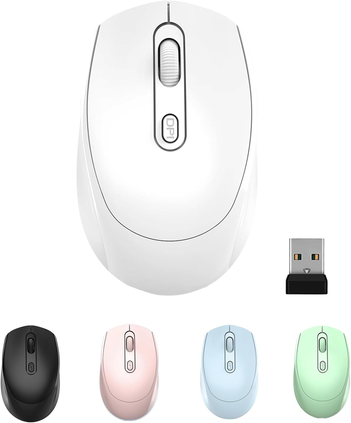 TRAHOO-Wireless Mouse, 2.4G Silent Mouse, Computer Mouse with USB Nano ...