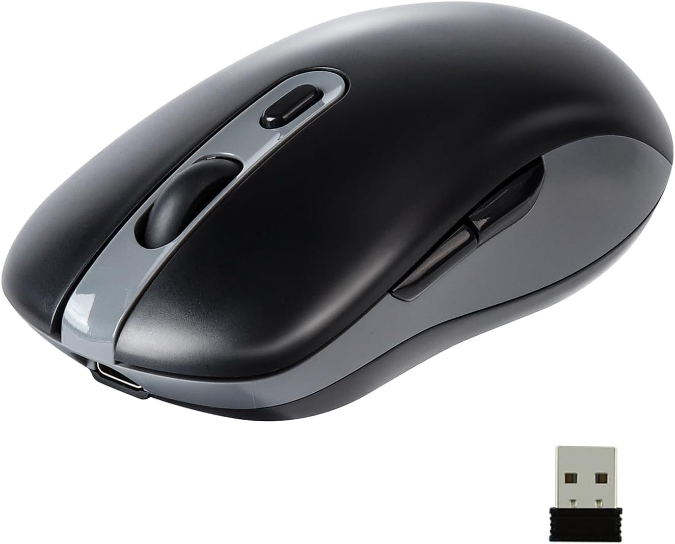 TRAHOO-Wireless Mouse, Dual Mode Wireless Mouse, Type-C Rechargeable ...