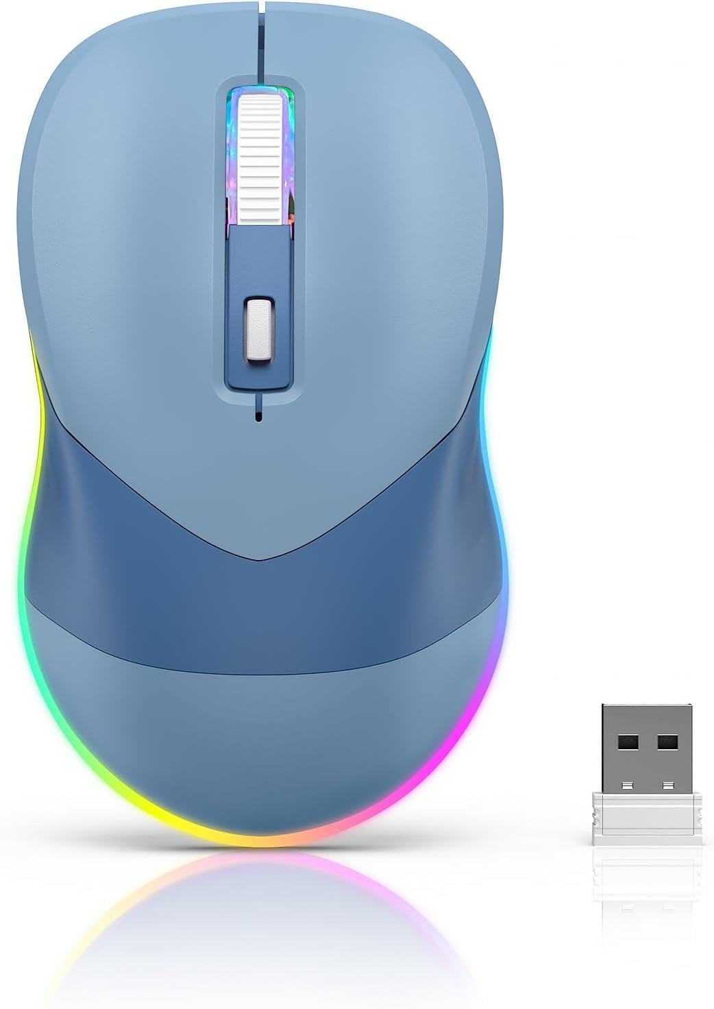TRAHOO-Wireless Mouse, Jiggler Mouse for Laptop - LED Mouse ...