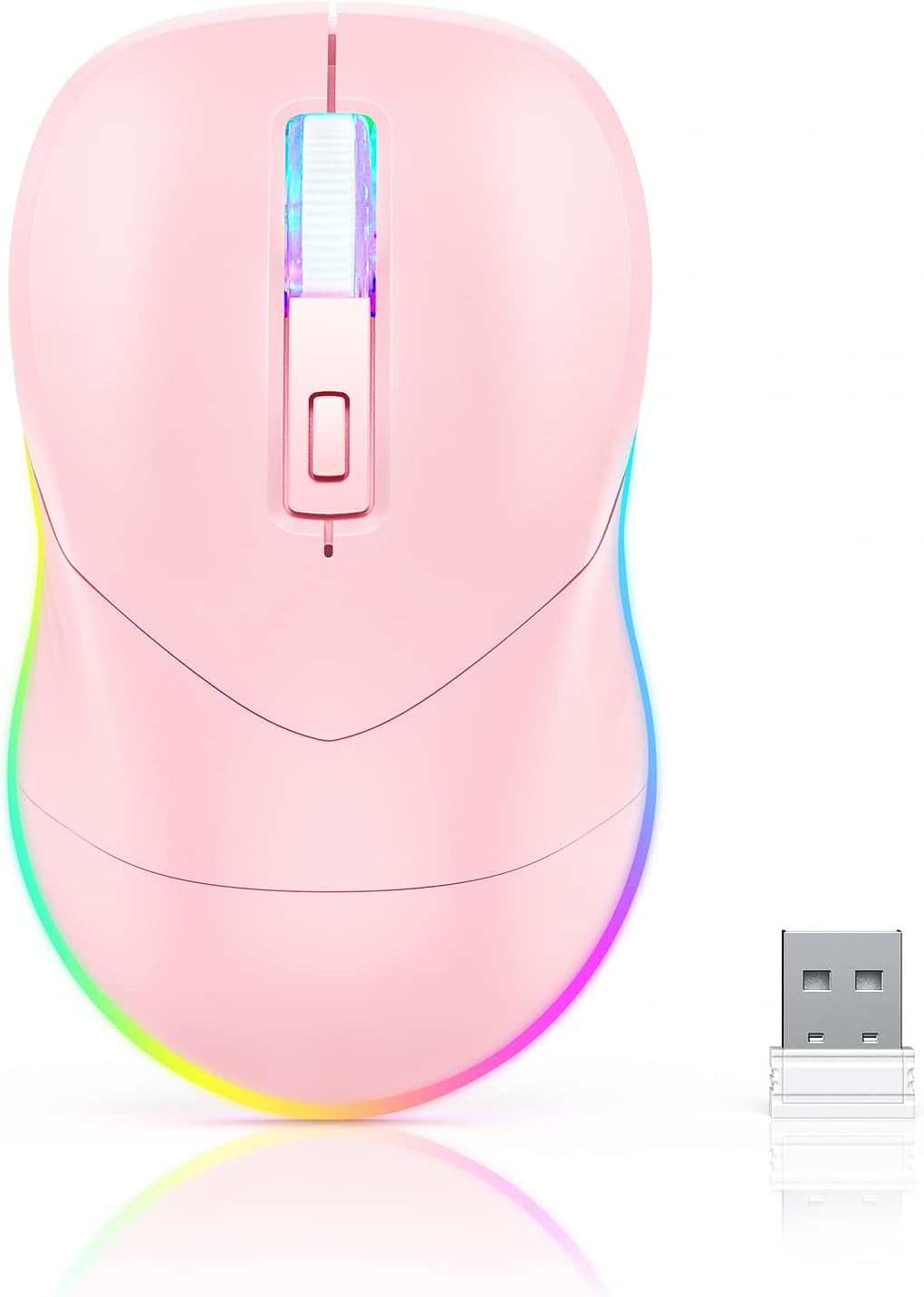 TRAHOO-Wireless Mouse, Mouse Jiggler for Laptop - LED Mouse ...