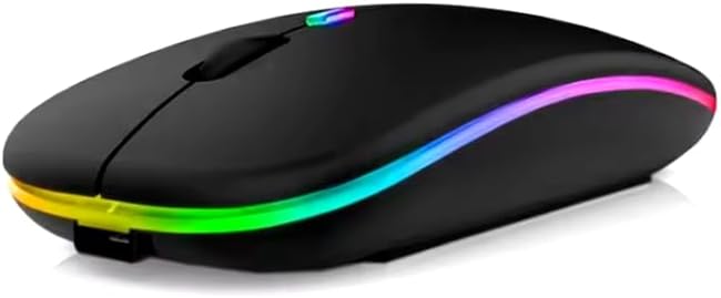 TRAHOO-Wireless Rechargeable Red, Green, and Blue Lit Gaming or Work ...