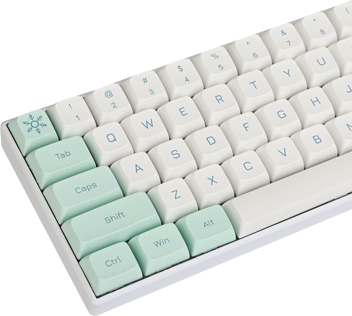 TRAHOO-XDA PBT Key Cap, 133 Keys Dye Sublimation Glacier White Custome ...