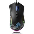 TRAHOO-XVX Wired Gaming Mouse, 12000 DPI RGB Gaming Mouse with 12 Backlit Modes & 7 Macro ...