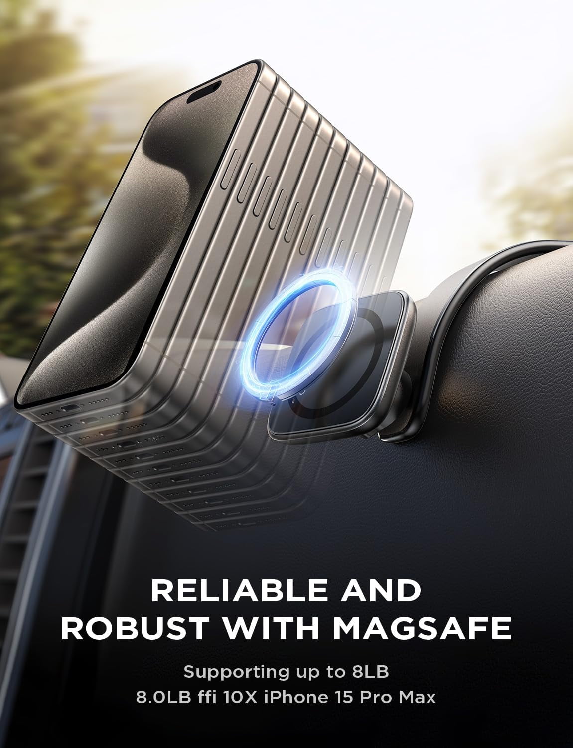 TRAHOO-for Magsafe Car Mount,Magnetic Phone Holder for Car Compatible ...