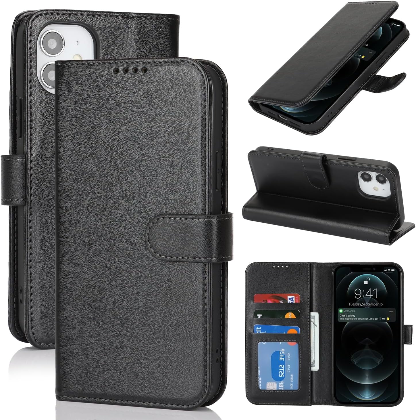 TRAHOO-for iPhone 12 Case Wallet with Card Holder,for iPhone 12 Pro ...