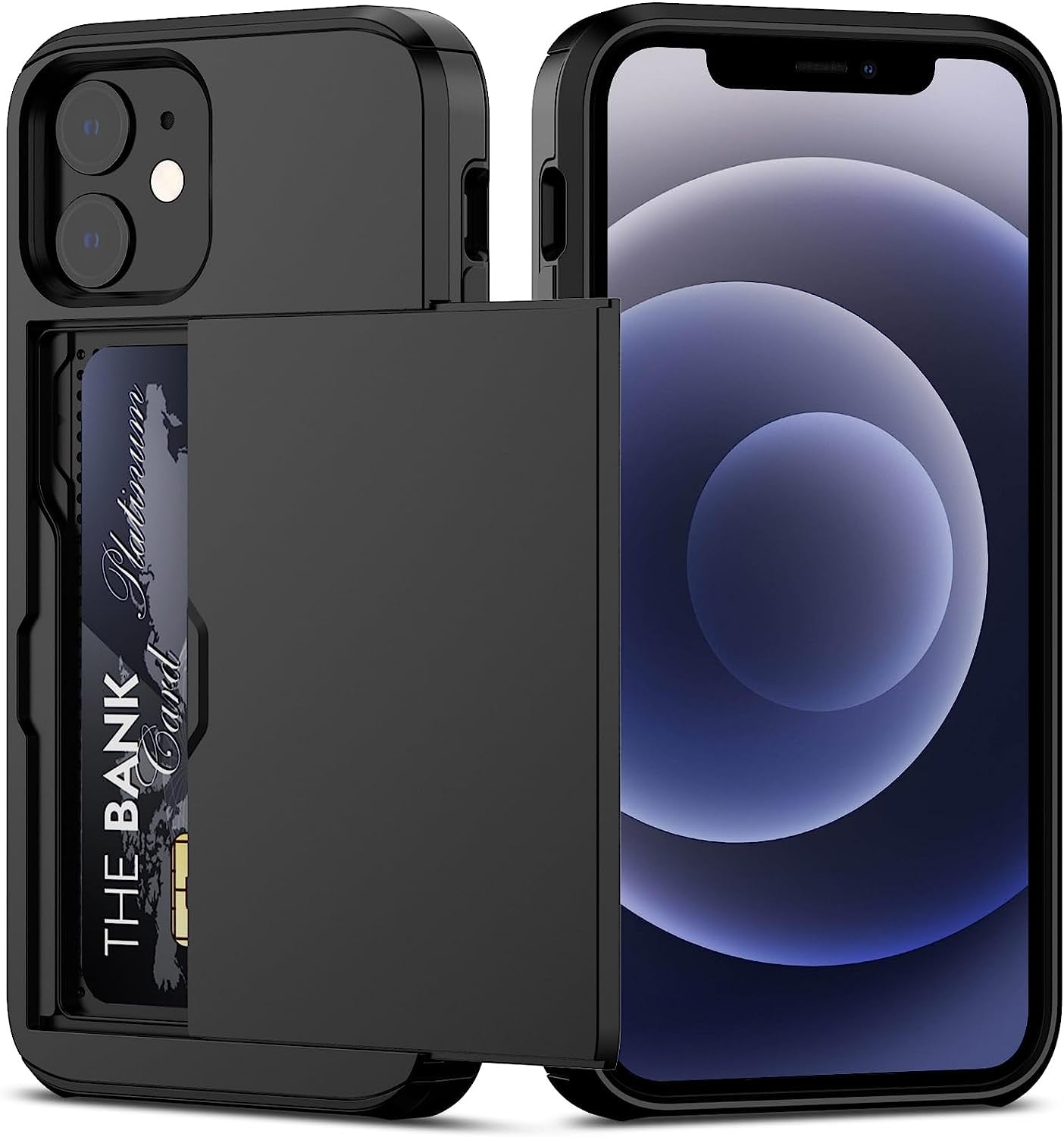 TRAHOO-for iPhone 12 Case,iPhone 12 Pro Case with Card Holder Heavy ...