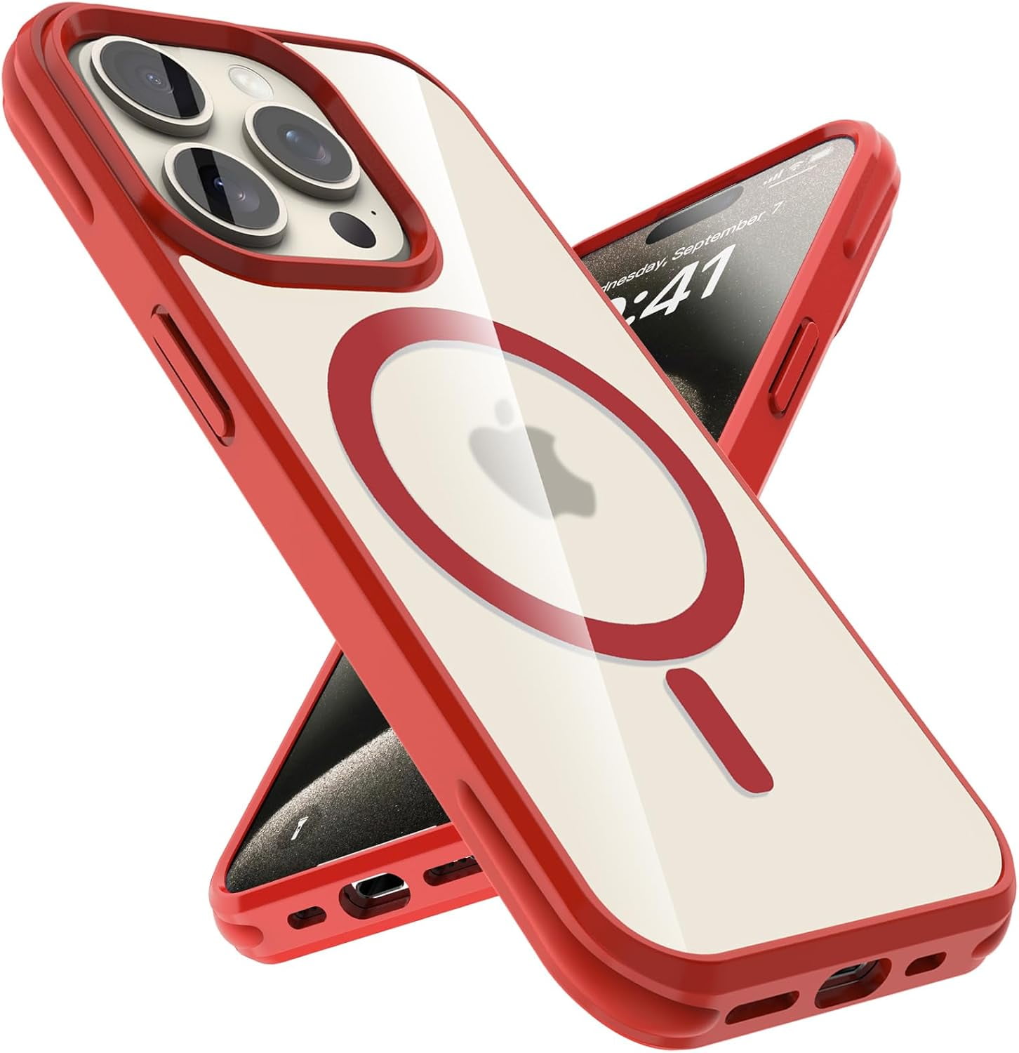 TRAHOO-for iPhone 15 Pro Case with MagSafe Strongest Magnet Shockproof ...