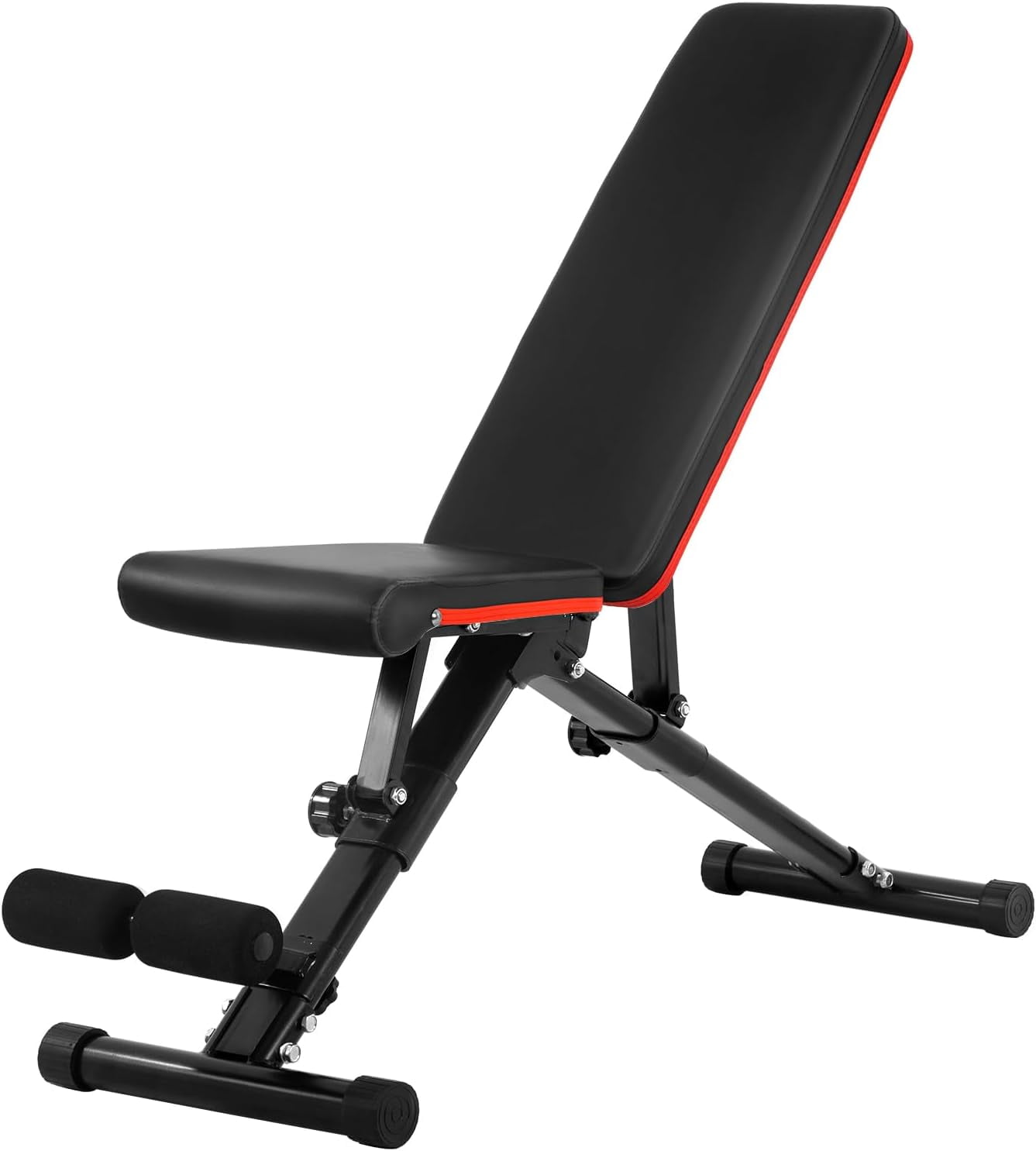 TRAILBLOOM Adjustable Weight Bench, Foldable Exercise Workout Bench Full Body Strength Training ...