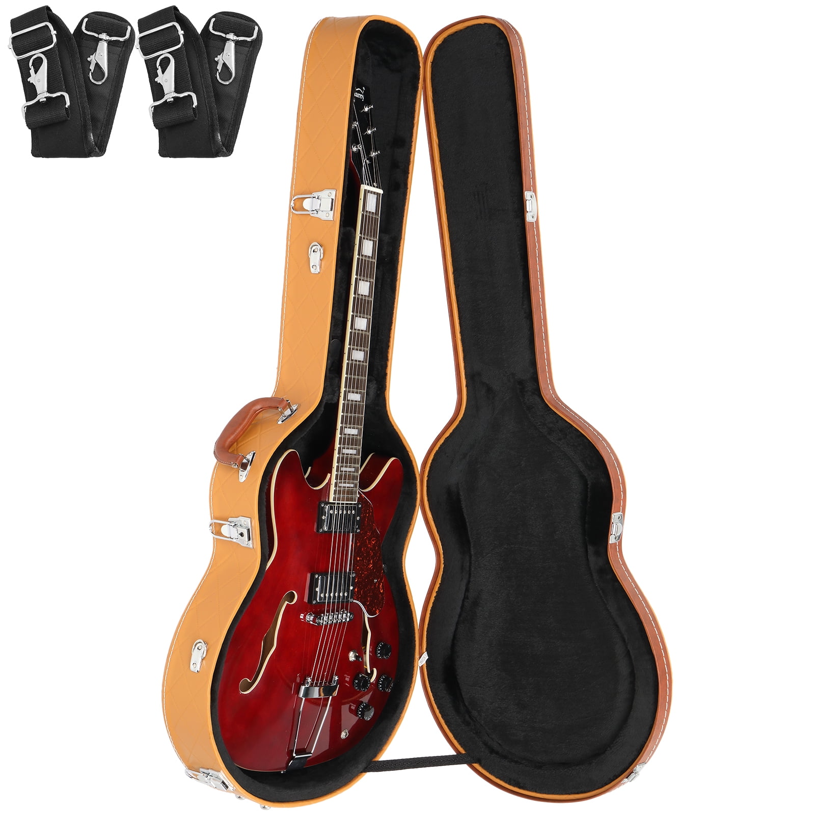 TRAILBLOOM Electric Guitar Hard Case, Wooden Hard-Shell 42-Inch ...