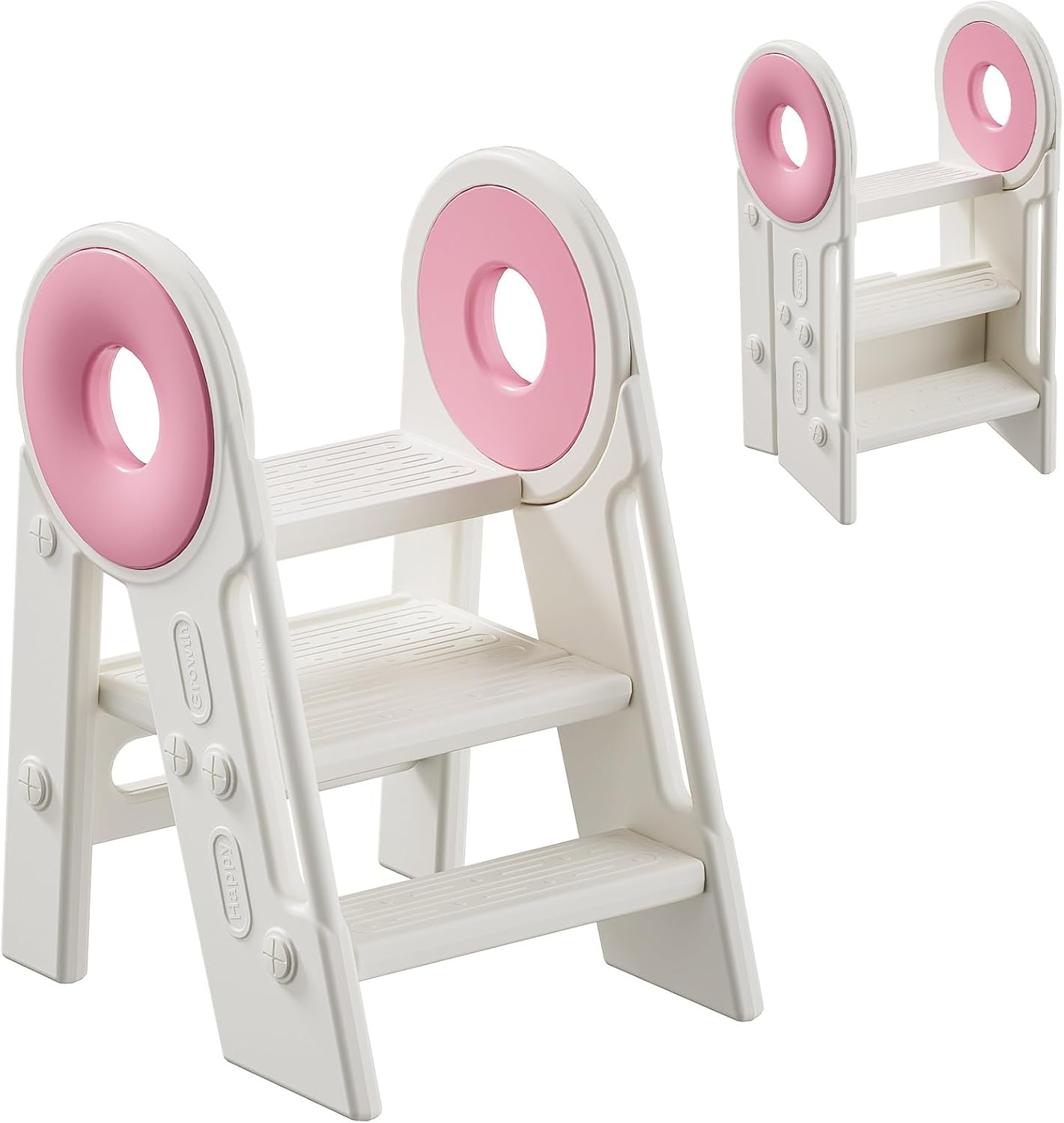 TRAILBLOOM Kids Folding Toddler Tower - Foldable & 2-3 Step Adjustable ...