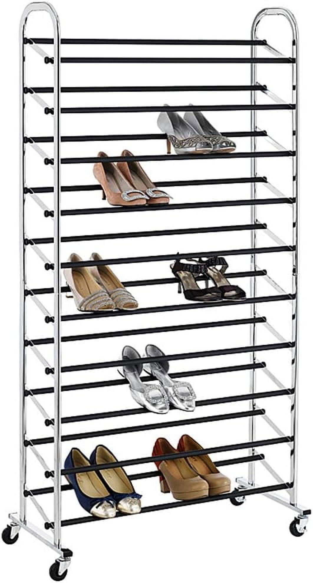 TRAILBLOOM Metal Shoe Rack Organizer 10 Tier Shoe Organizer Storage ...