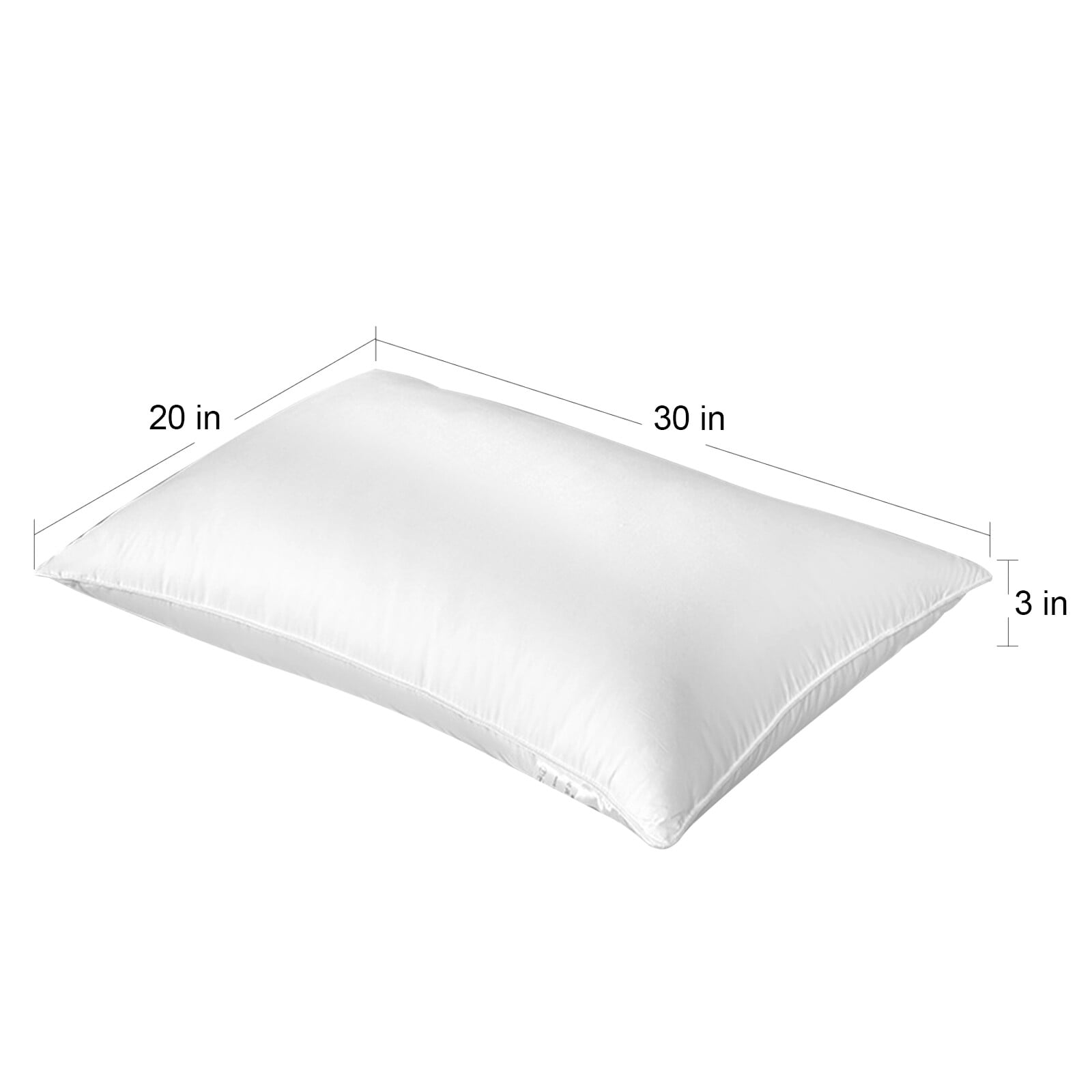 TRAILBLOOM Soft Goose Down Feather Bed Home Sleeping Pillow Gusseted ...