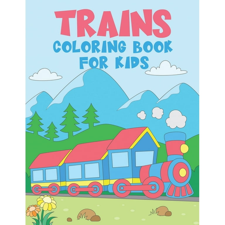 kids train coloring book