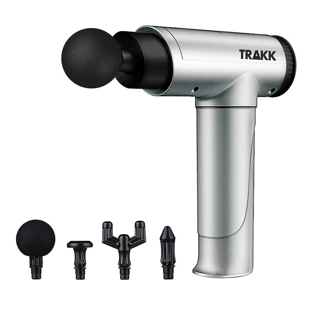 TRAKK Deep Tissue Handheld Massage Gun w/ 4 Speeds & Attachments ...