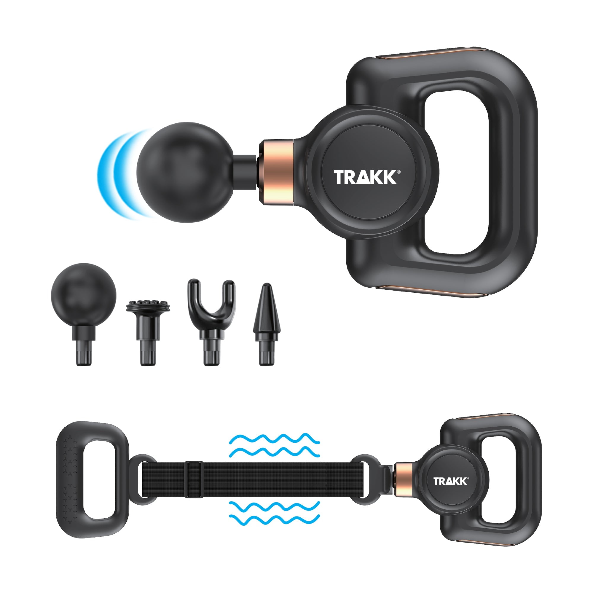 TRAKK Massage Gun with Belt 2 in 1 Lateral Percussion Device - Walmart.com