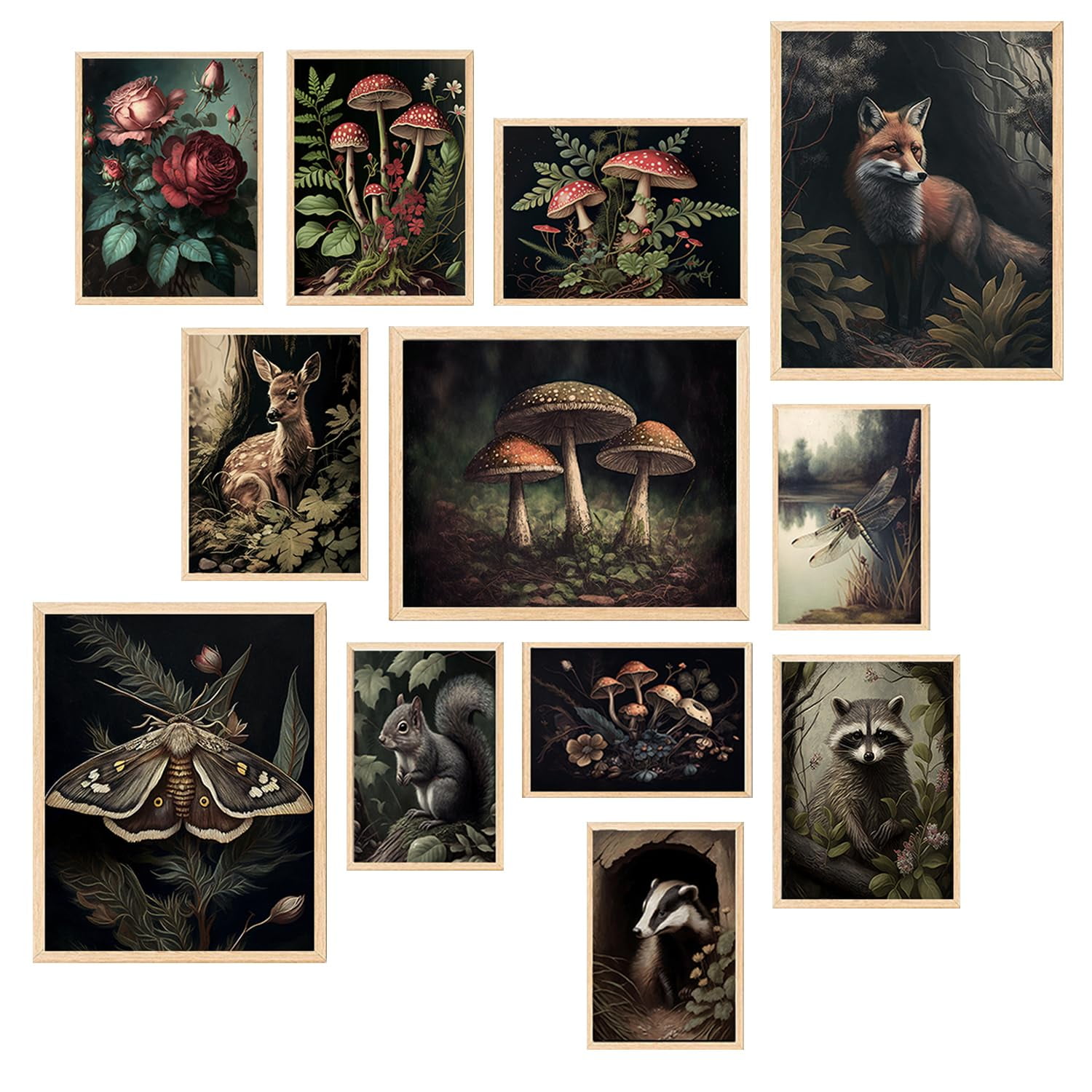 TRAMIN Cottagecore Room Decor Aesthetic, Dark Cottagecore Decor, Cottage Core Wall Decor ...