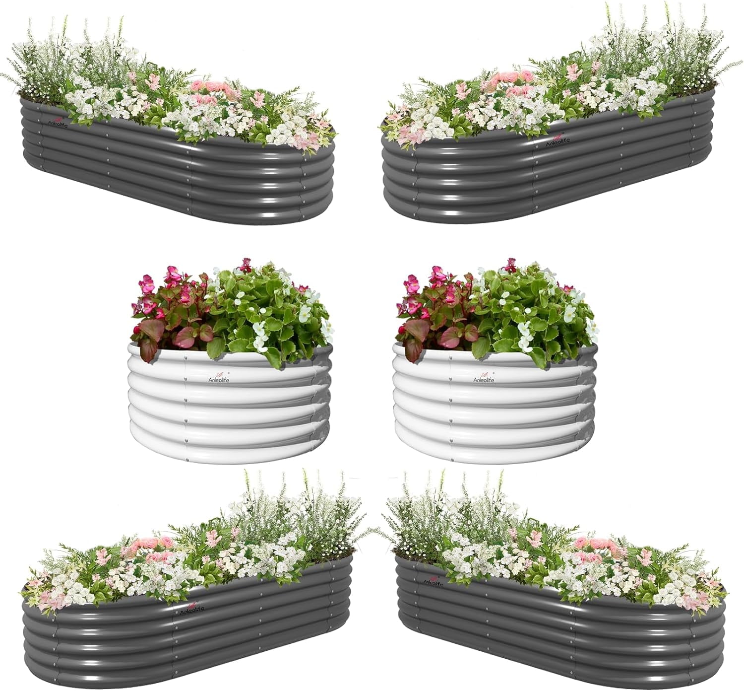 TRAMULL Large High Planter Boxes - 6-Pack 4X4X1.5ft & 8X4X1.5ft ...