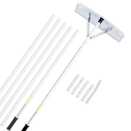 Gymax Telescopic 21-Foot Snow Roof Rake with Large Polyethylene Blade ...